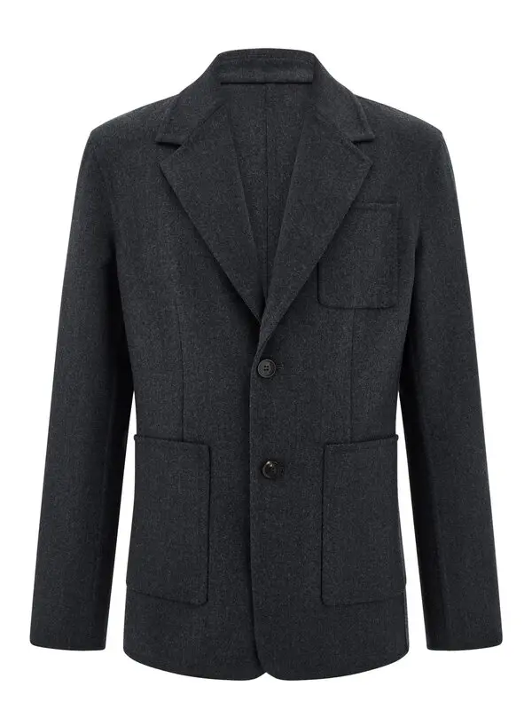 FERRAGAMO Single-breasted Blazer - Grey