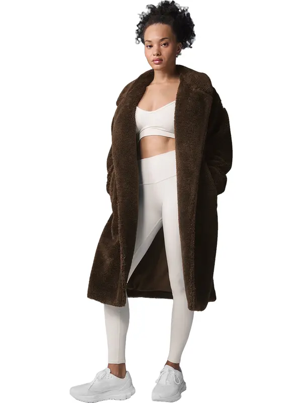Alo Yoga Oversized Sherpa Trench Jacket - Espresso