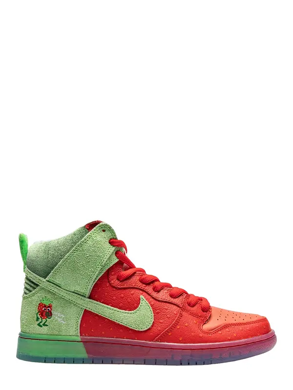 Nike Sb Dunk High Strawberry Cough Sneakers - Red