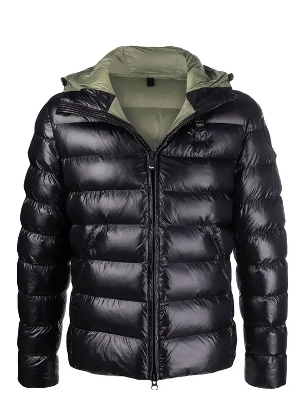 BLAUER. Hooded Zip-up Padded Jacket - Black