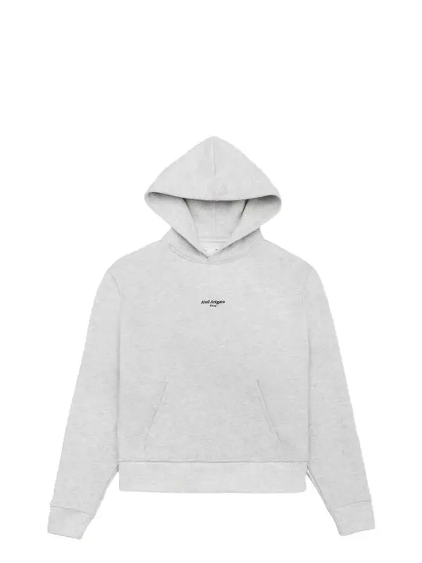 Axel Arigato Logo-print Organic Cotton Hoodie - Grey