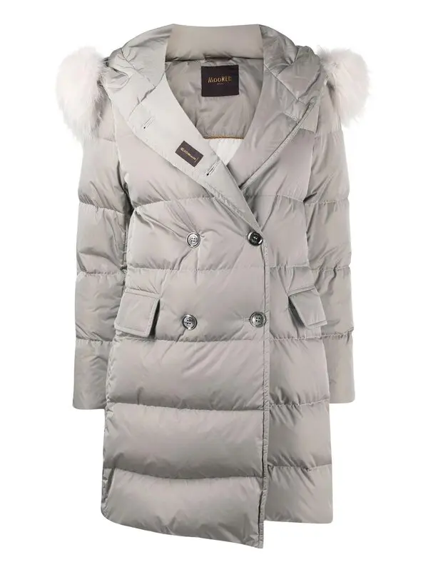MOORER Padded Down Coat - Grey