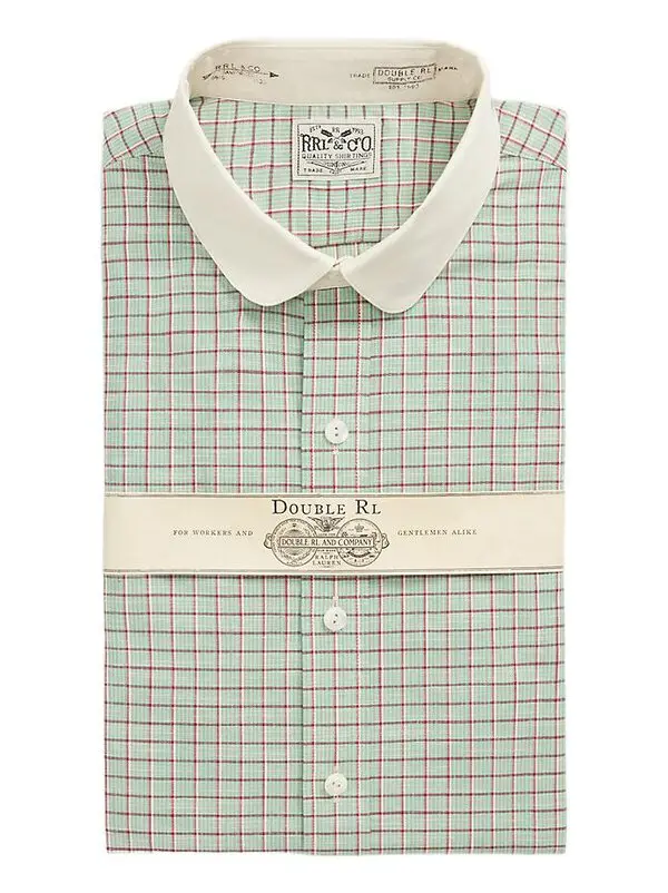 Ralph Lauren Slim Fit Checked Dobby Shirt - Green/red