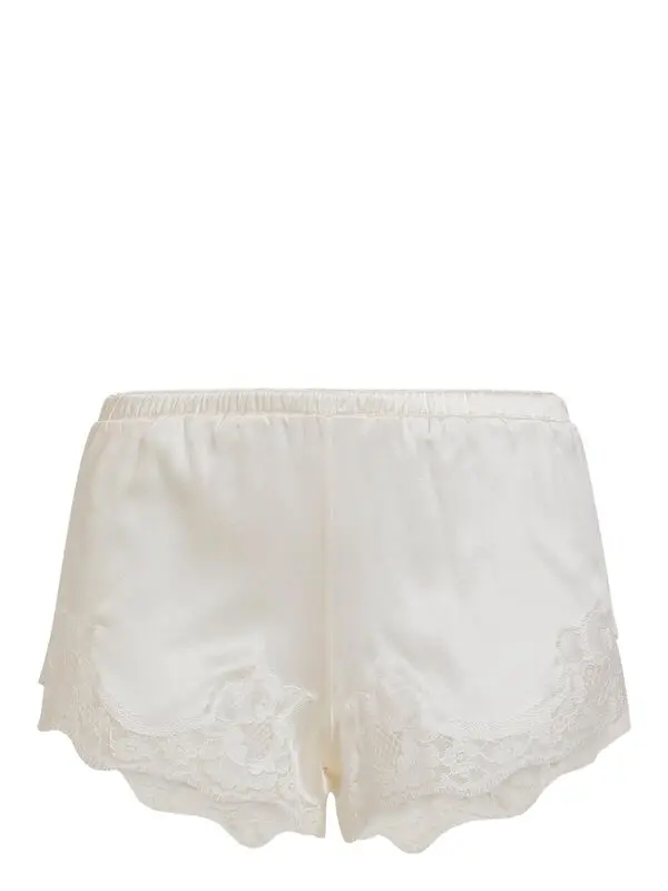 Dolce & Gabbana Stretch Silk Satin Shorts - White