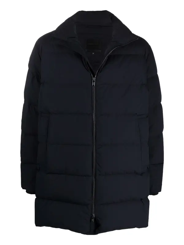 Emporio Armani Quilted Puffer Coat - Blue