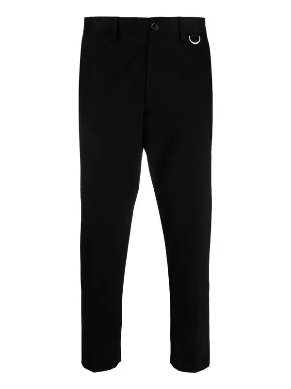 LOW BRAND Straight-leg Cropped Chinos - Black