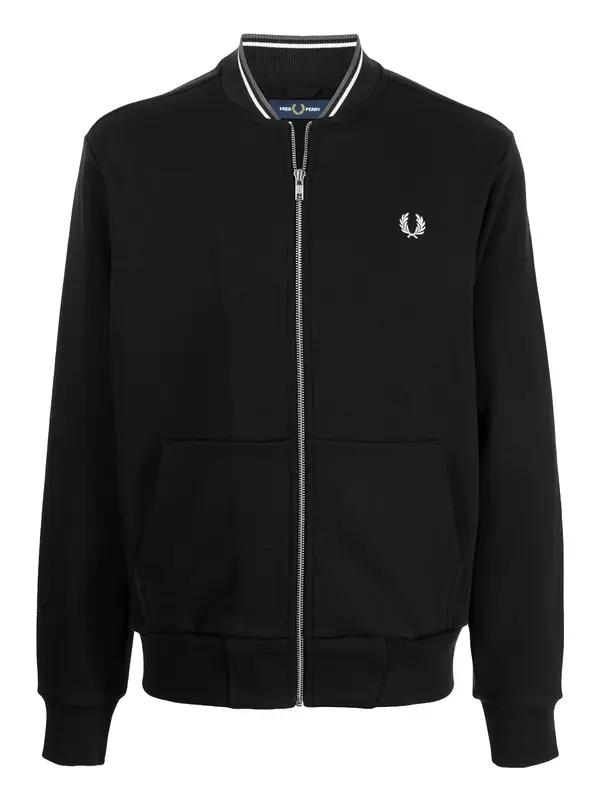 Fred Perry Plain Bomber Jacket - Black