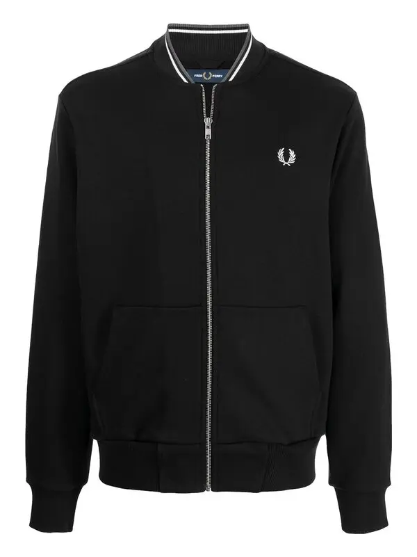 Fred Perry Plain Bomber Jacket - Black