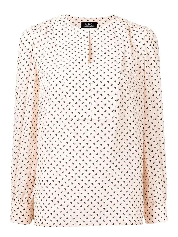 A.p.c. Maylis Printed Silk Blue - Pink