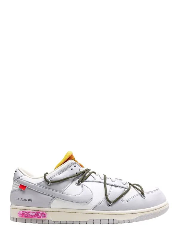 Nike X Off White Dunk Low Lot 22 Sneakers - Grey