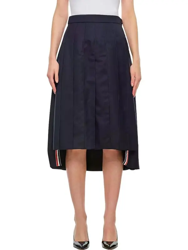 Thom Browne Super 120s Twill Pleated Skirt - Blue