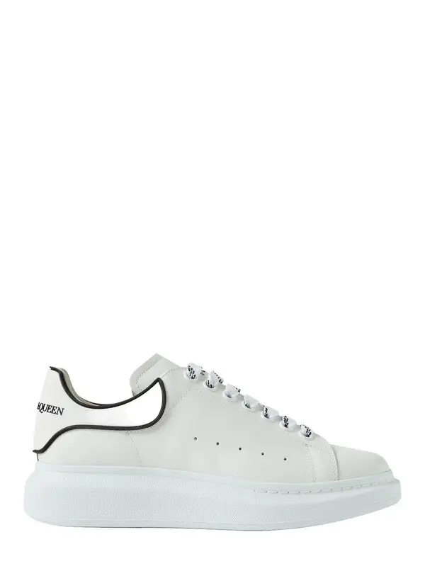 Alexander McQueen Exaggerated-sole Leather Sneakers - White