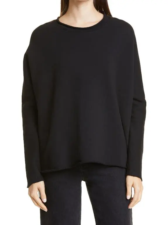 Frank & Eileen Anna Long Sleeve Capelet Sweatshirt - Black