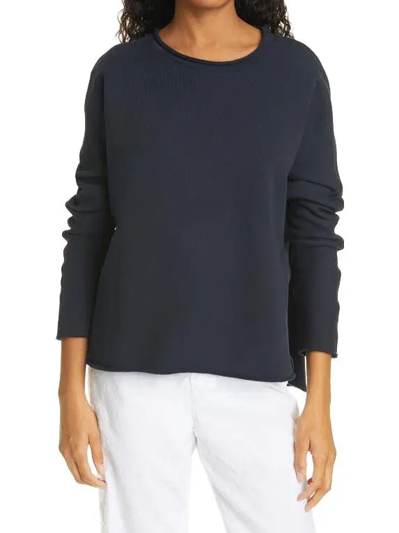Frank & Eileen Anna Long Sleeve Capelet Sweatshirt - British Royal Navy