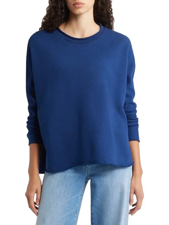Frank & Eileen Anna Long Sleeve Capelet Sweatshirt - Tide