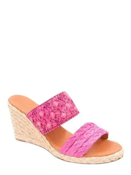 Andre Assous Nolita Wedge Slide Sandal - Fuchsia