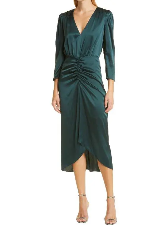 Veronica Beard Beck Stretch Silk Dress - Juniper