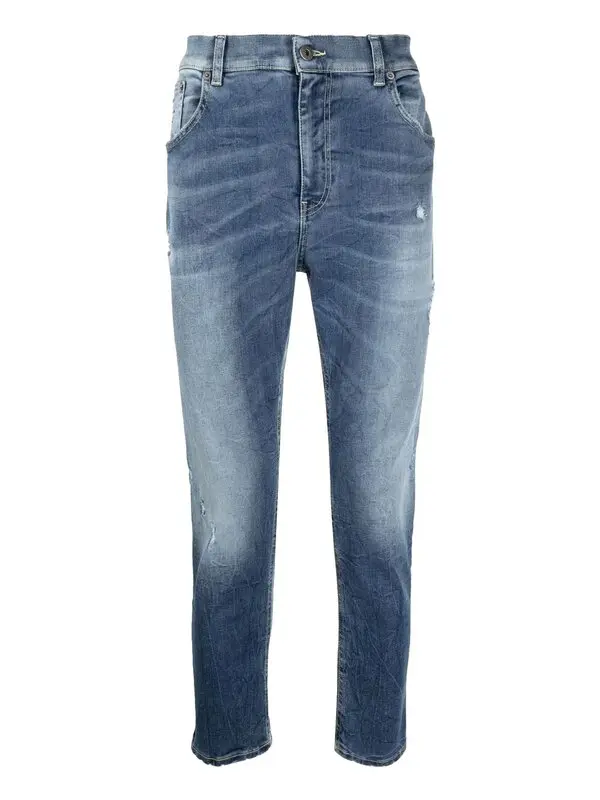 DONDUP Straight Leg Organic Cotton Jeans - Blue