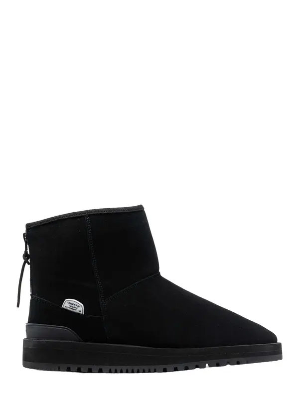 Suicoke Shearling-trim Ankle Boots - Black