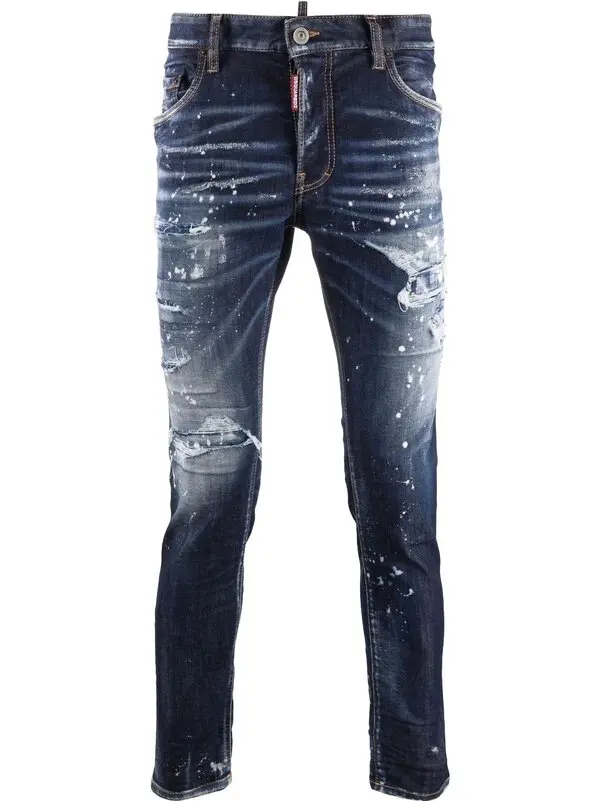 Dsquared2 Distressed Skinny Jeans - Blue