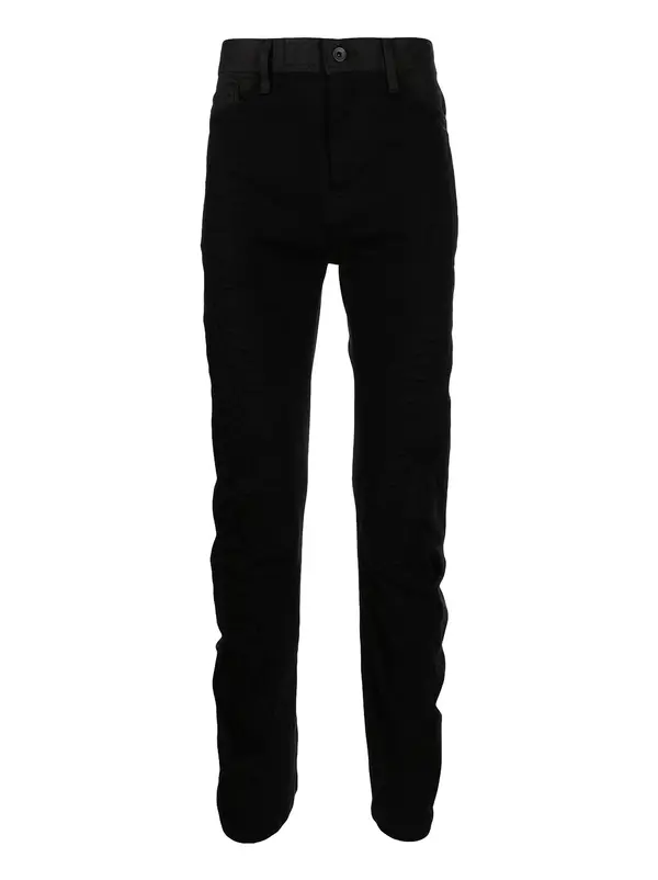 JULIUS Low-rise Straight-leg Trousers - Black