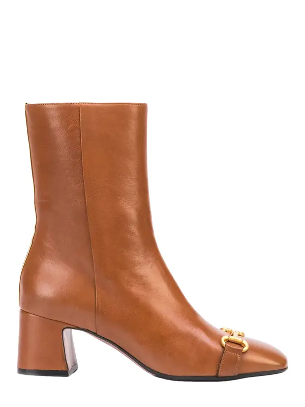 MADISON.MAISON Horsebit Leather Boots - Brown
