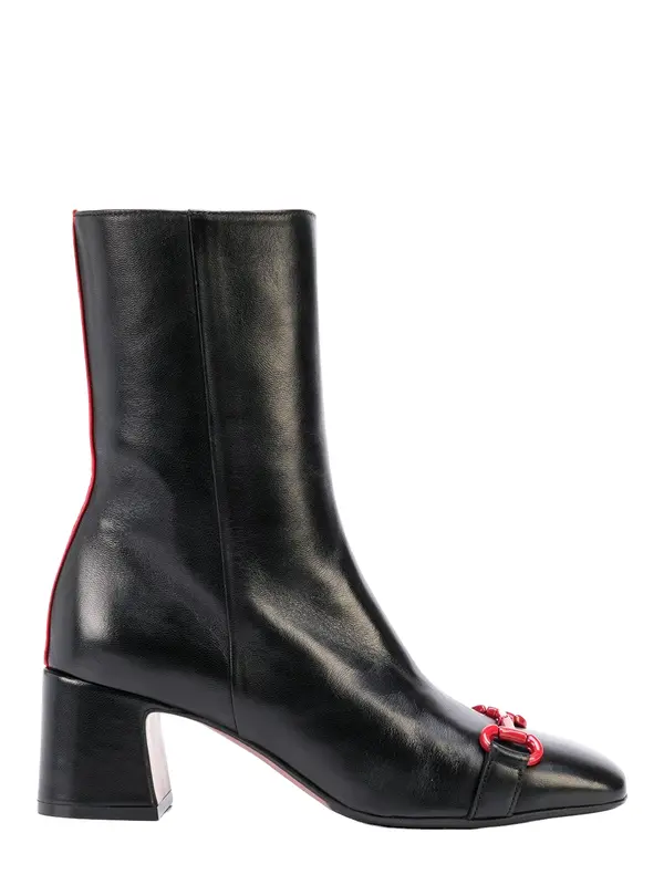MADISON.MAISON Horsebit Leather Boots - Black