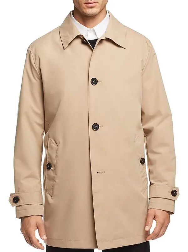 Cole Haan Long Sleeve Trench Coat - Khaki