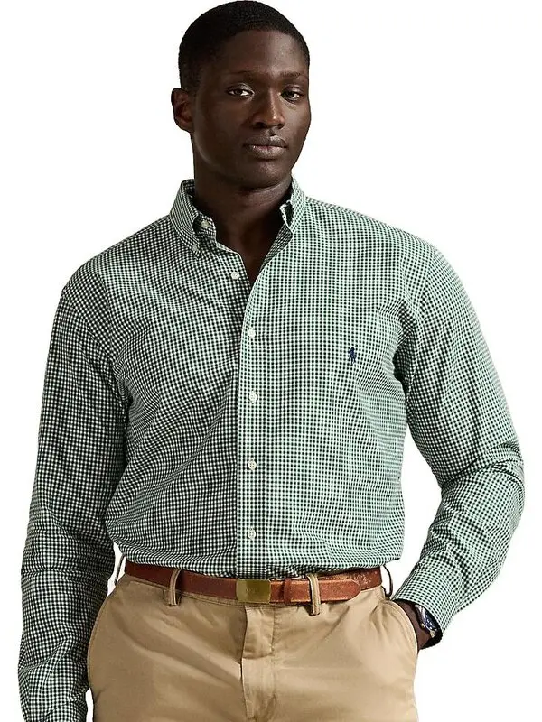 Ralph Lauren Gingham Stretch Poplin Shirt - New Forest White