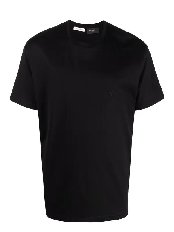 LOW BRAND Round-neck Cotton T-shirt - Black