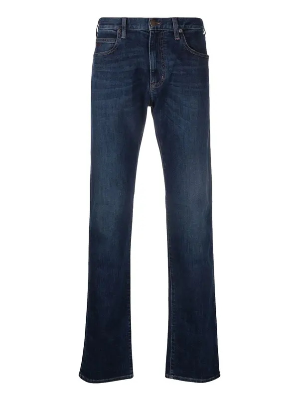 Emporio Armani Straight-leg Denim Jeans - Blue