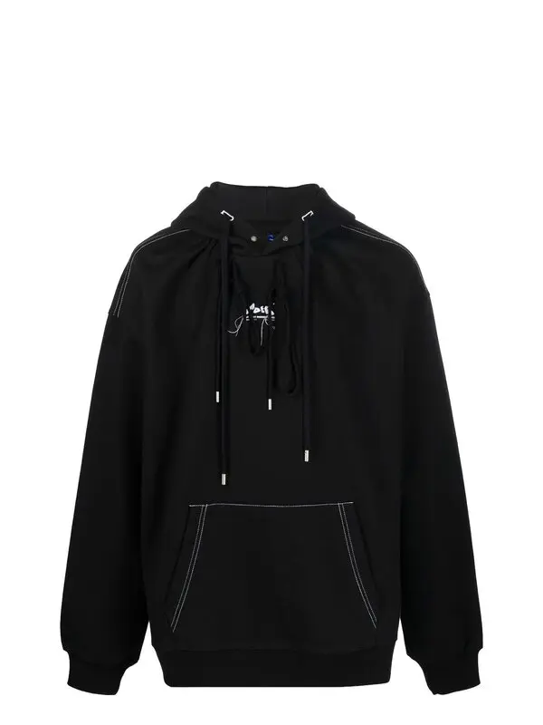 ADER ERROR Logo Print Hoodie - Black