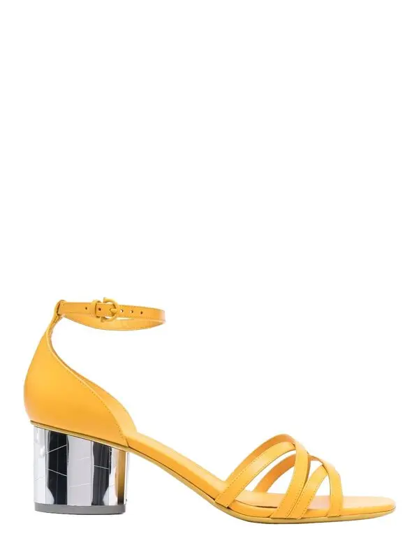 FERRAGAMO 65mm Mirrored-heel Sandals - Yellow