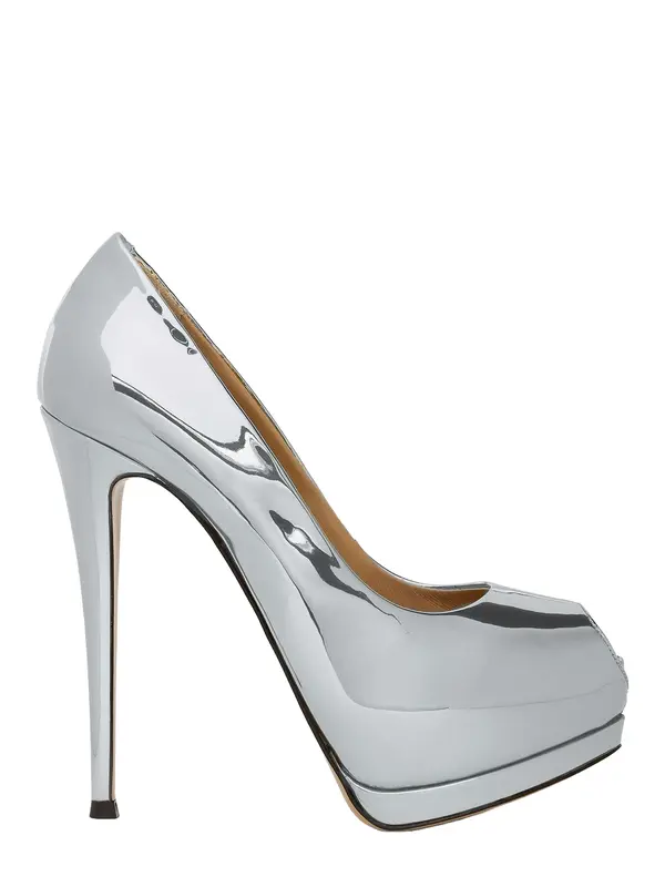 GIUSEPPE ZANOTTI 130mm Sharon Pumps - Silver