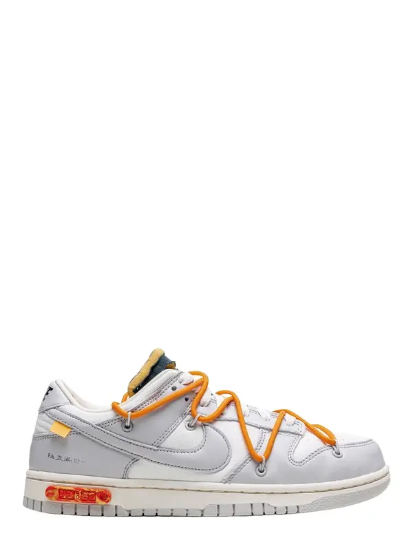 Nike X Off White Dunk Low Lot 44 Sneakers - Grey