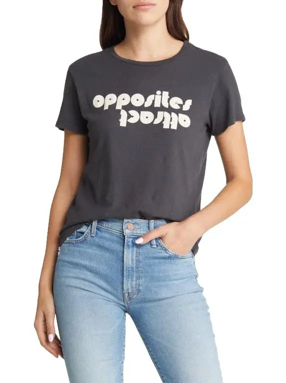 MOTHER The Lil Goodie Goodie Cotton Graphic Tee - Opposites Attract