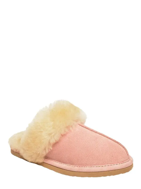 Minnetonka Genuine Sheepskin Slipper - Pink Blush