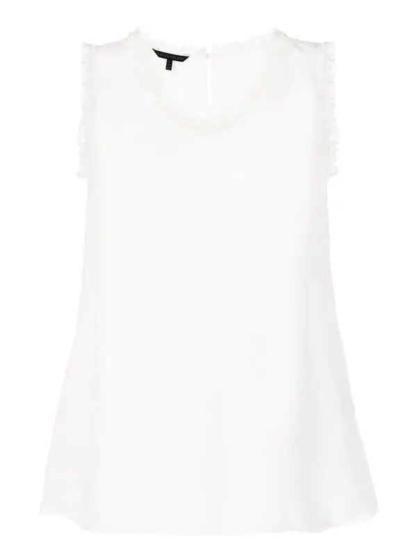 Shiatzy Chen Bead-embellished Silk Sleeveless Blouse - White