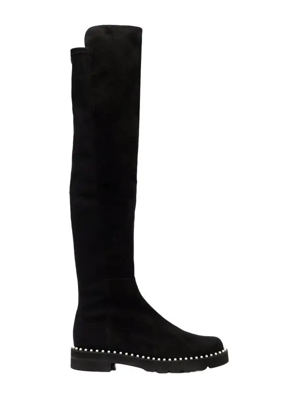 STUART WEITZMAN Over-the-knee Beaded Boots - Black