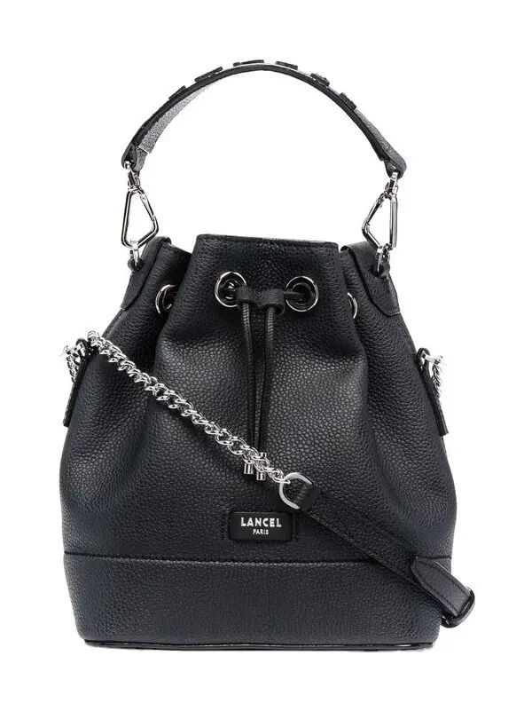 LANCEL Leather Bucket Bag - Black