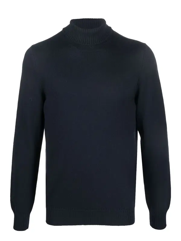 FILERIA Roll Neck Jumper - Blue