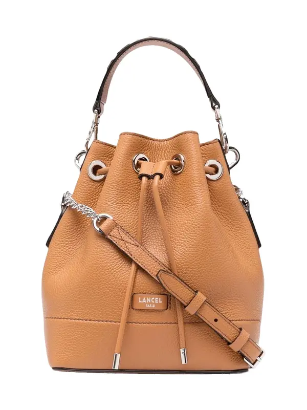 LANCEL Leather Bucket Bag - Neutrals