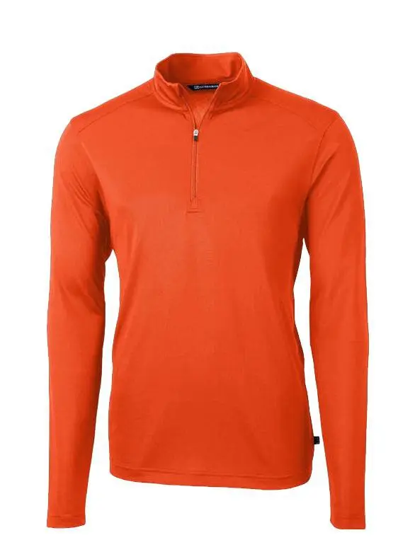 Cutter & Buck Virtue Piqué Quarter-zip Pullover - College Orange