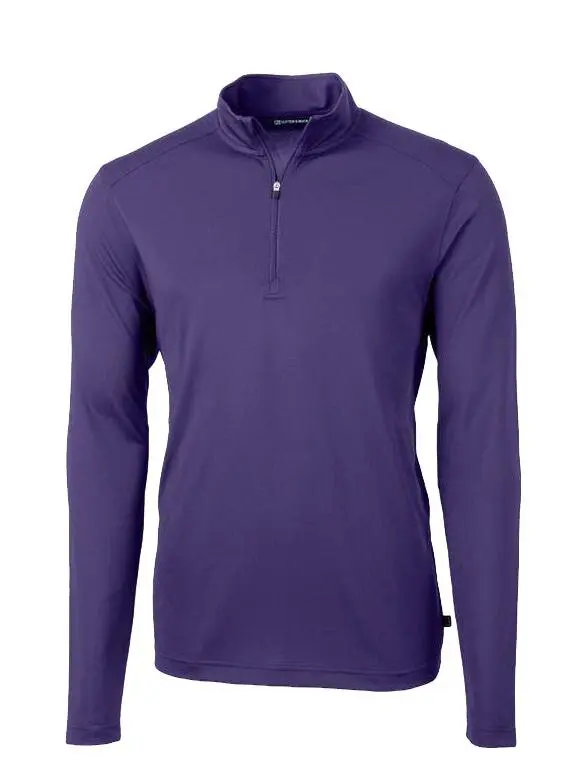 Cutter & Buck Virtue Piqué Quarter-zip Pullover - College Purple