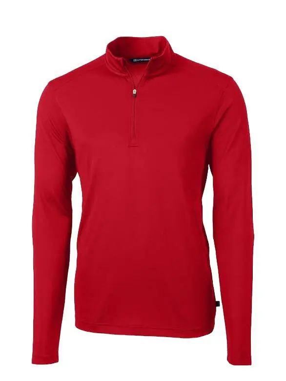 Cutter & Buck Virtue Piqué Quarter-zip Pullover - Red