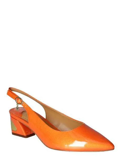 J. Reneé Shayanne Pointed Toe Slingback Pumps - Orange