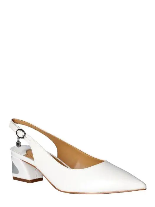 J. Reneé Shayanne Pointed Toe Slingback Pumps - White
