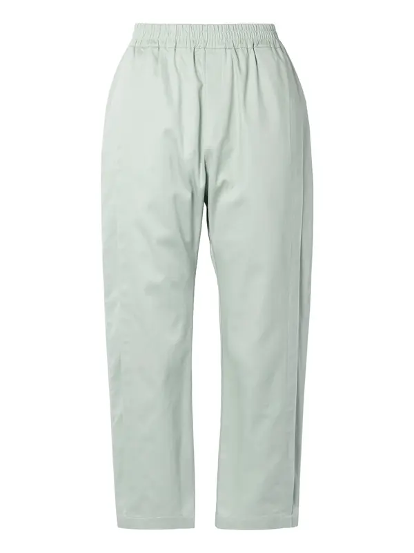 Paradised Net Sustain Flo Cotton-twill Tapered Pants - Green