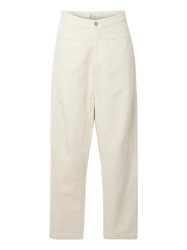 ÊTRE The Franco Straight-leg Cotton-twill Pants - Neutrals
