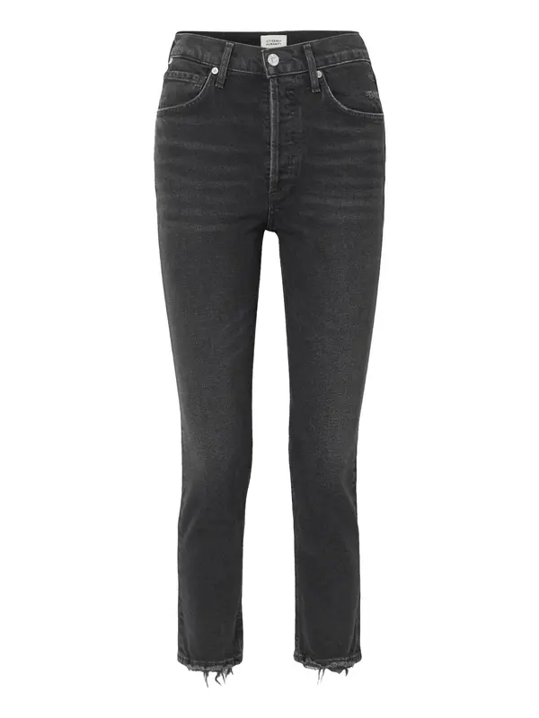 Citizens Of Humanity Jolene High-rise Straight-leg Jeans - Black